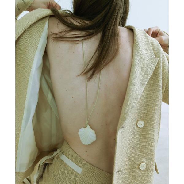 型番：GAZ76000ブランド：アダムエロペ商品名：【EMOELLE】Stone like shell necklaceカラー：オフホワイト(15)