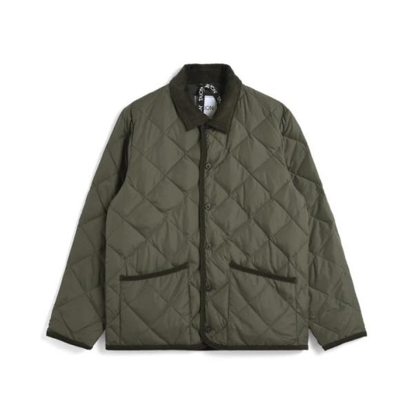 型番：M0854FJM106ブランド：ユニオンステーション商品名：【TAION】シティ パイピングカラー ダウンカーディガンカラー：ダークオリーブ/ブラック