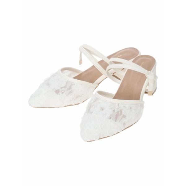 型番：26221719289ブランド：リジェイ＆スプル商品名：【la farfa SHOES/ラ・ファーファシューズ】フラワーチュールミュールカラー：黒/アイボリー