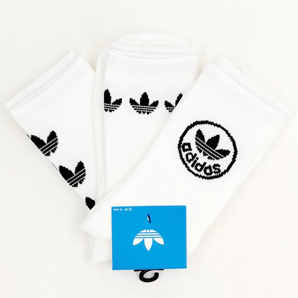 型番：KO673-JW4043ブランド：アディダス オリジナルス商品名：adidas Originals/adidas HERI TREFOILS CREW SOCKカラー：ホワイト