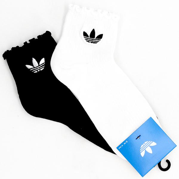 型番：UV454-KD8367ブランド：アディダス オリジナルス商品名：adidas Originals/adidas HERI RUFFLE QUARTER SOCカラー：ホワイト／ブラック