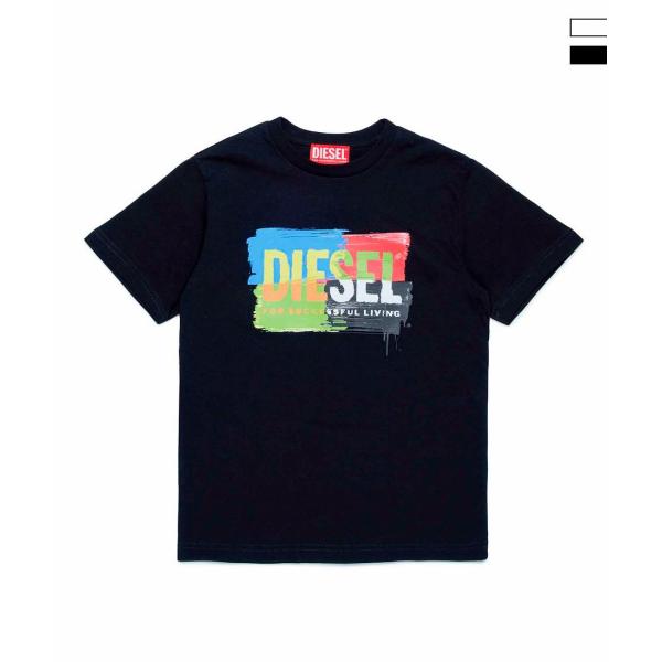 型番：J01776-00YI9ブランド：ディーゼル商品名：DIESEL(ディーゼル)Kids ＆ Junior ブランドロゴ半袖Tシャツカットソーカラー：ブラック/ホワイト