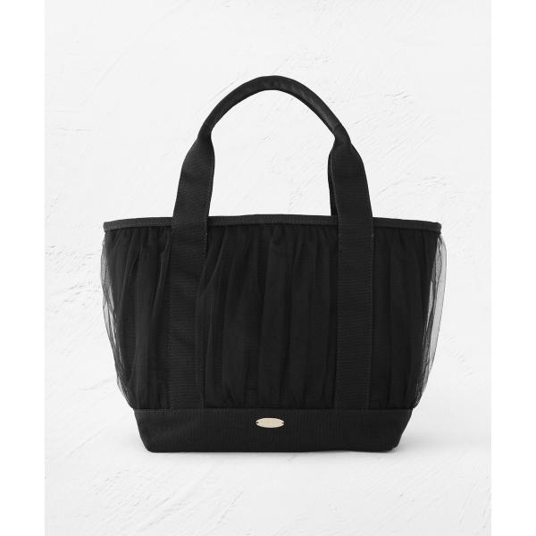 型番：BOTZLM0902ブランド：トッカ商品名：GATHER TULLE TOTE キャンバストートカラー：ブラック系/アイボリー系