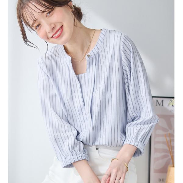 型番：272240ブランド：ヴィオラエヴィオラ商品名：さらさらＥＡＳＹ　２ＷＡＹ衿デザインブラウスカラー：ストライプ/ドット/ニュアンス花柄/ブラック/オフホワイト