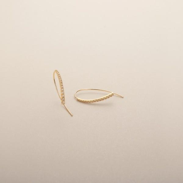 型番：40576804ブランド：ココシュニック商品名：K10ダイヤモンド マーキス フックピアスカラー：イエローゴールド（１０４）