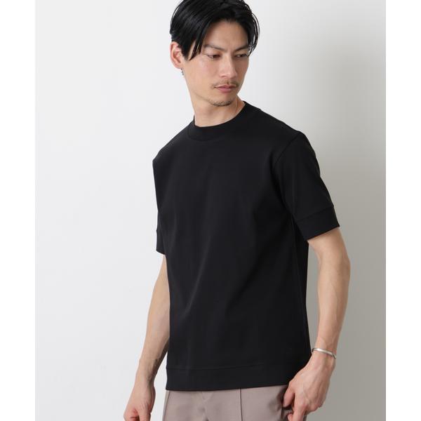 型番：6686124202ブランド：ナノユニバース商品名：「FORMAL JERSEY」モックネックカットソー半袖カラー：ブラック/ホワイト/カーキベージュ6