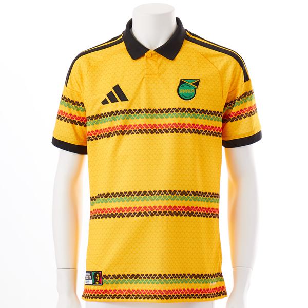 型番：DG859-KD0959ブランド：アディダス商品名：ジャマイカ代表 29 × ボブ・マーリー ホーム レプリカ ユニフォームカラー：bold　gold