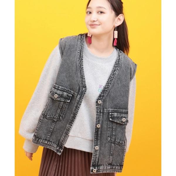 型番：OWJBD971ブランド：チチカカ商品名：Orale! カラーデニムベストカラー：ブラック/ライトグリーン/ピンク