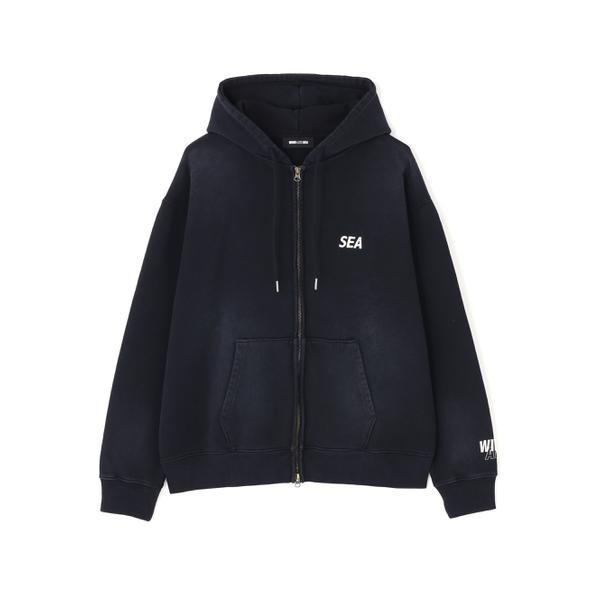 型番：7856131247ブランド：ビーセカンド商品名：WIND AND SEA（ウィンダンシー）SULFUR DYEING LOGO ZIP SWEATSカラー：ブラック