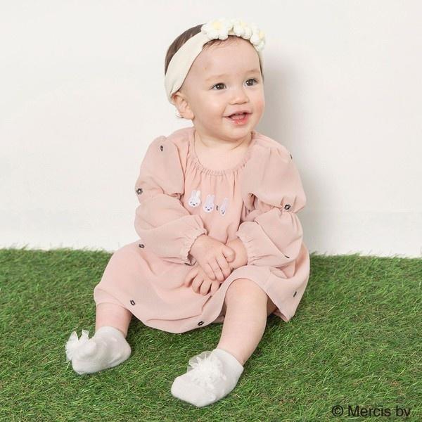 型番：02-6539-172ブランド：ブランシェス商品名：【miffy/ミッフィー】総柄刺しゅうカバーオールカラー：サックス/ピンク