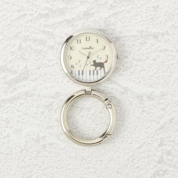 型番：41025723ブランド：ワンズテラス商品名：ピアノ猫 カラビナウォッチカラー：アイボリー（９０４）/ブルーグリーン（９９７）