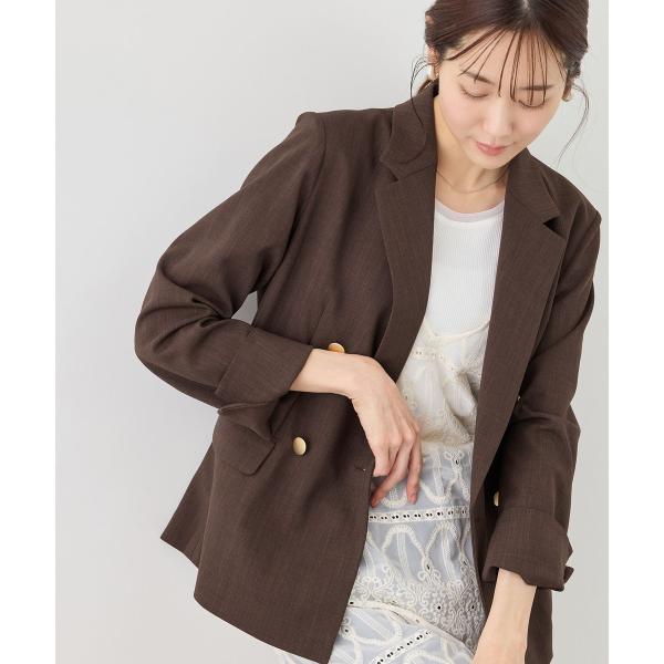 型番：GDV16100ブランド：ロペピクニック商品名：カナパ 金ボタンジャケット/セットアップ対応・UV・抗菌防臭・接触冷感カラー：グレー(07)/ブラウン(20)/ベージュ(27)/ベージュ系(29)/グリーンサブ(35)/ネイビー(40)