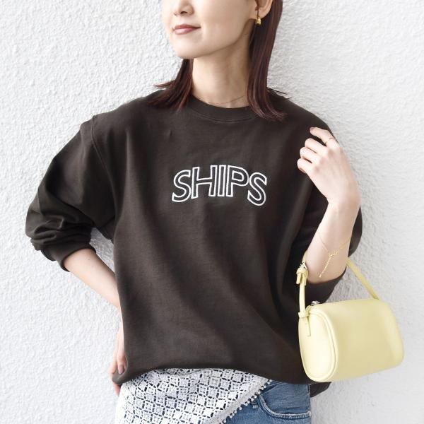 型番：312011188ブランド：シップス商品名：【WEB限定】SHIPS ラウンド ロゴ 刺繍 スウェットカラー：ナチュラル/ブラウン/ライトブルー/ネイビー