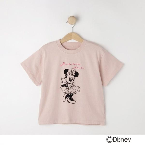 型番：12215014ブランド：シューラルー商品名：【Disney】フロッキー加工デザインTシャツカラー：ホワイト（１０１）/ライトピンク（２７０）