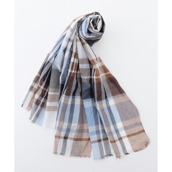 型番：AA1KLM0012ブランド：ジョセフアブード商品名：【bugatti×V.FRAAS】ビッグチェック コットン ストールカラー：サックスブルー系4