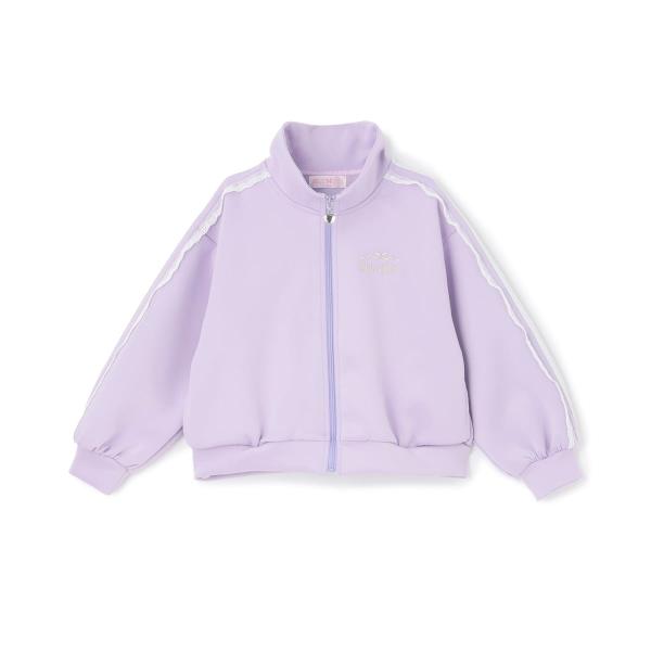 型番：6061209ブランド：メゾピアノ商品名：袖レースライン　ZIPジャージカラー：ピンク/ラベンダー