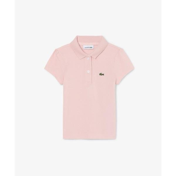 型番：PJ0968ブランド：ラコステ商品名：鹿の子地キッズポロシャツカラー：ホワイト/ピンク