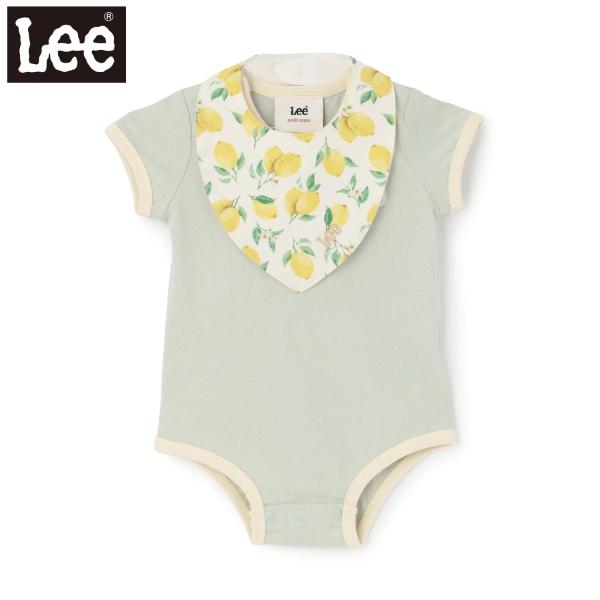 型番：9562536ブランド：プティマイン商品名：【Lee】スタイつきロンパースカラー：ライト　グリーン/アイボリー/シロ杢