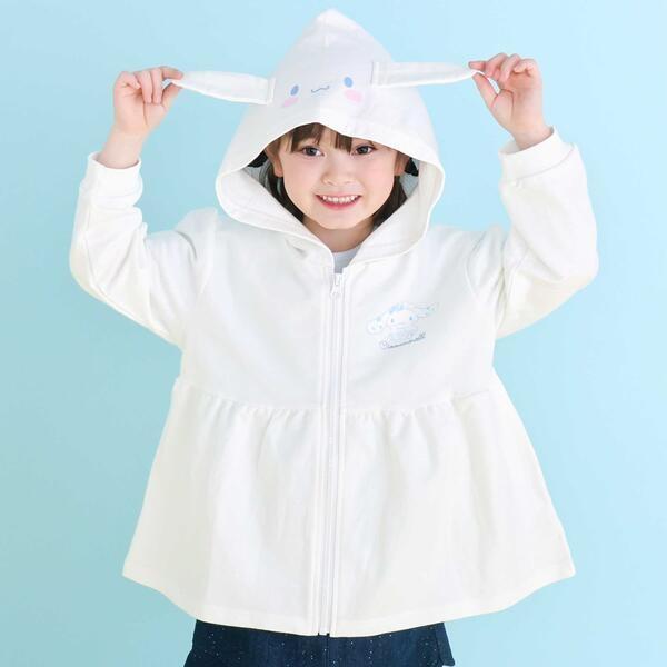 型番：1805-81542ブランド：スラップスリップ商品名：【シナモロール/ポムポムプリン×SLAPSLIP】耳付きデザインパーカー(90~130cm)カラー：オフホワイト/イエロー