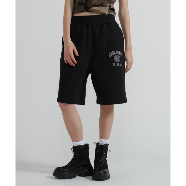 型番：7836110608ブランド：アヴィレックス商品名：《WOMAN／直営店限定》VARSITY FLAG HARF PANTSカラー：ブラック/オフホワイト3