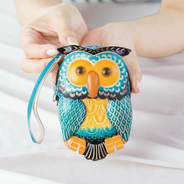 型番：BaYN001ブランド：バルコス商品名：【BARCOS/バルコス】フクロウモチーフポーチカラー：ブルー/レッド