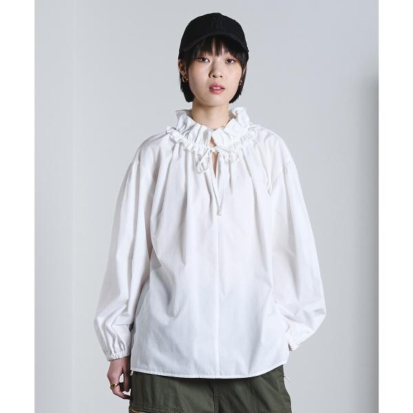 型番：213261014001ブランド：ローズバッド商品名：RUFFLED COLLAR BLOUSEカラー：WHITE