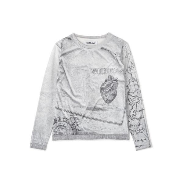 型番：7846130269ブランド：エルエイチピー商品名：WHITELAND／ホワイトランド／TRANSCRIPTION L／S TEEカラー：グレー