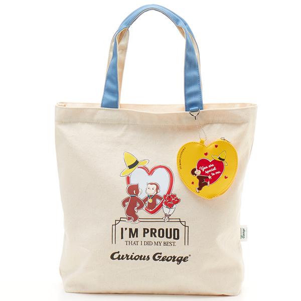 型番：GEO2-007ブランド：サックスバーセレクト商品名：【Curious George/おさるのジョージ】トートバッグカラー：WHBL/WHRE