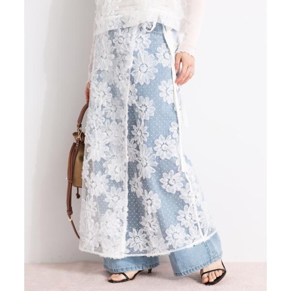 型番：3163048510ブランド：ルクールブラン商品名：TORRAZZO DONNAフローラルレースラップスカートカラー：ホワイト/ブラック