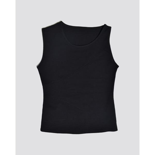 型番：KTWR37ブランド：キエトヴァ商品名：kiehtova/BREEZE COTTON BLOCKING TANK TOPSカラー：black/white