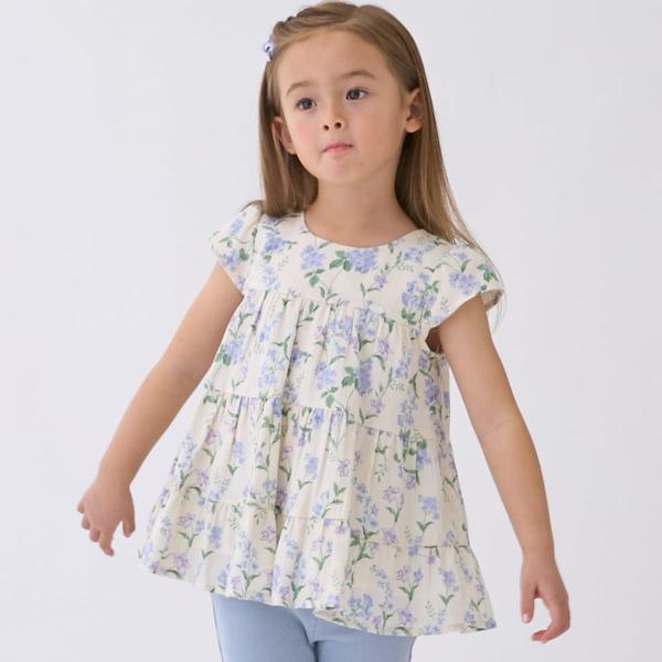 型番：9662206ブランド：プティマイン商品名：【スマイル/冷感/リンク】楊柳チュニックカラー：ラベンダー/赤/ライト　ピンク/イエロー　グリーン/ライト　ブルー