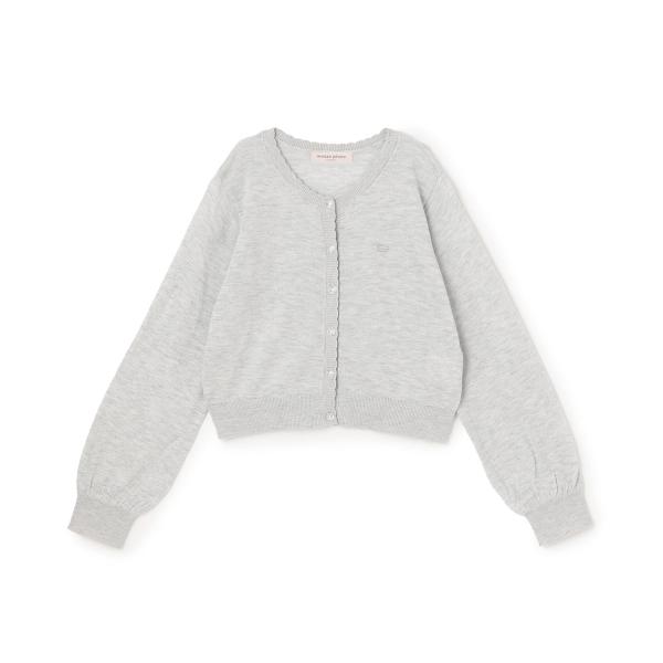 型番：8162202ブランド：メゾピアノジュニア商品名：ラメニットカーディガン♪カラー：シルバー/ライト　ブルー