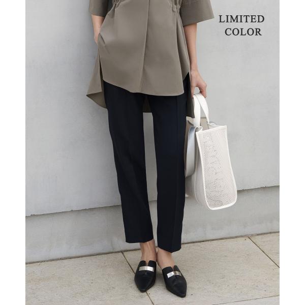 型番：PRCYLM0402ブランド：ICB商品名：【WEB限定カラーあり】FluidBackSatin ドロストパンツカラー：ネイビー［WEB限定］/ブラック/トープ［総裏］/ロイヤルブルー/ダークセージ/ダルブルー/サックスグレー［WEB...