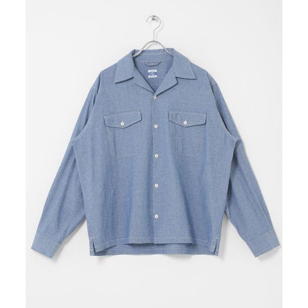 型番：CL26210-1030002ブランド：アーバンリサーチ サニーレーベル商品名：ARMY TWILL　CHAMBRAY OPEN COLLAR SHIRTSカラー：チャコールグレー/ブルー