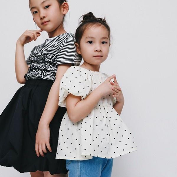 型番：12-6509-182ブランド：ブランシェス商品名：【b.+A】金子綾/バルーン袖ブラウスカラー：ミックス/1