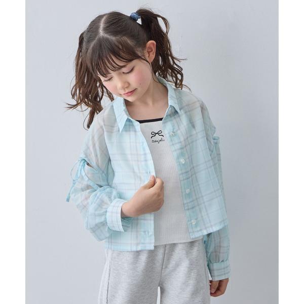 型番：JKFKLM0420ブランド：エニィ商品名：シアーチェックシャツカラー：サックスブルー/ピンク