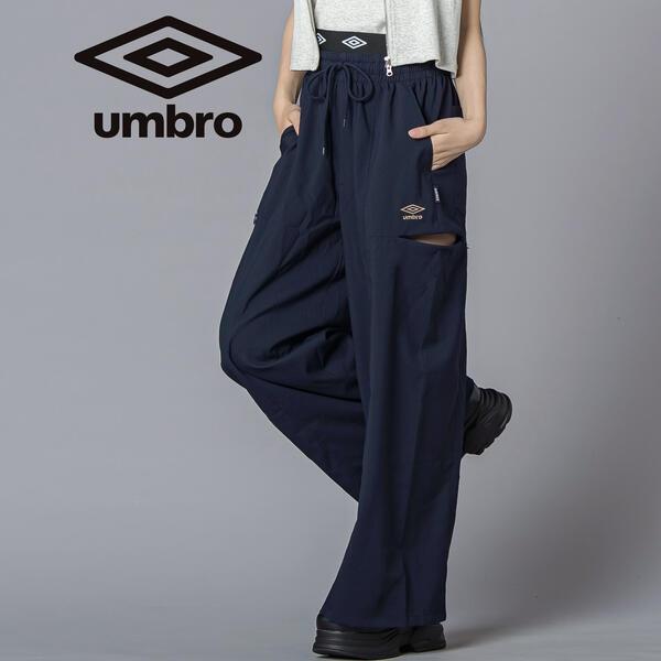 型番：1229-82521ブランド：ジディ商品名：【UMBRO】ロゴライン カットワイドパンツ(130~160cm)カラー：ブラック/ネイビー