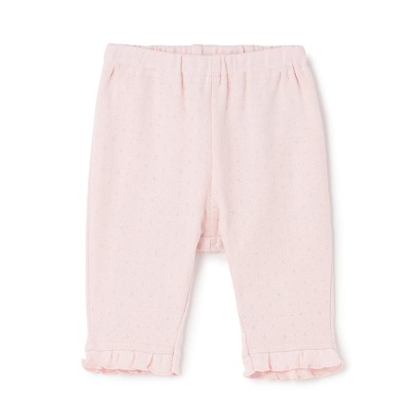 型番：9562517ブランド：プティマイン商品名：【プティプラ/ベビーサイズ】裾フリル7分丈レギンスカラー：ピンク/オフ　ホワイト/ブルー　グレー