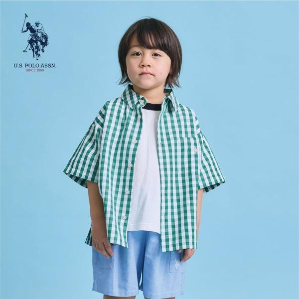 型番：9861282ブランド：ビールーム商品名：【U.S. POLO ASSN.】半袖リラックスシャツカラー：グリーン/シナモン/ブルー　グリーン/紺/ブルー/黒