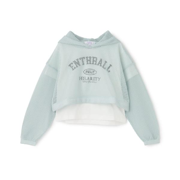 型番：6762234ブランド：ピンクラテ商品名：【別注】メッシュパーカー＋プリント半袖Tシャツカラー：サックス　/白　/黒　