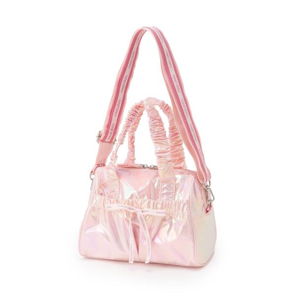 型番：6062413ブランド：メゾピアノ商品名：ロゴリボン　2wayボストンバッグカラー：ライト　ピンク/オフ　ホワイト