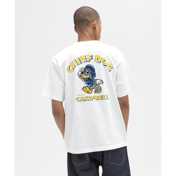 型番：7836134015ブランド：アヴィレックス商品名：CHIEF DOG FLOCK PRINT T-SHIRTカラー：ホワイト/ネイビー