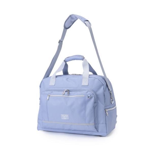型番：8162409ブランド：メゾピアノジュニア商品名：【撥水】3WAY高機能ボストンバッグカラー：ライト　ブルー/黒