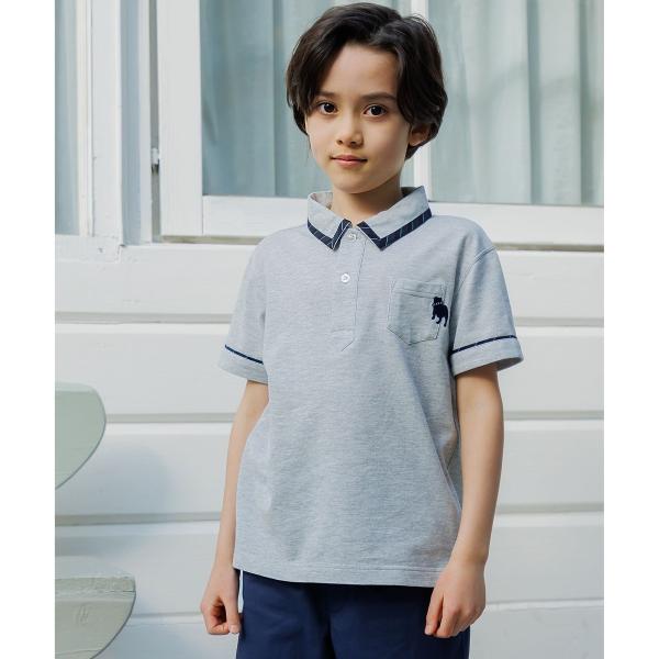 型番：PLJPLM0713ブランド：Ｊプレス商品名：【140-170cm】 T/Cライト鹿の子ポロシャツカラー：ライトグレー/オレンジ