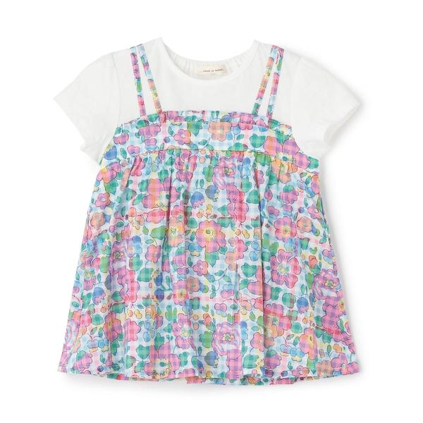 型番：1262208ブランド：センスオブワンダー商品名：ベッツィチェックドッキングチュニックカラー：ブルー/ピンク