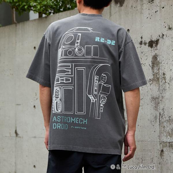 型番：A0467UTS594ブランド：メンズメルローズ商品名：MASTER FRAME / STARWARS / R2D2 Tシャツカラー：01ホワイト/02チャコールグレー