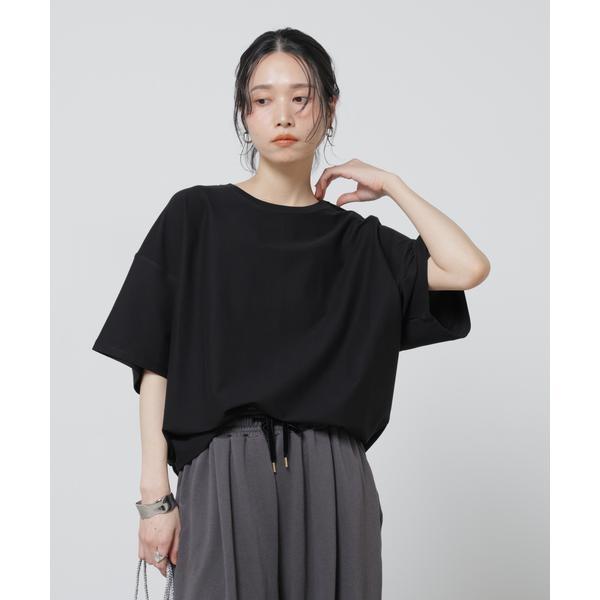 型番：6696124314ブランド：ナノユニバース商品名：「Meaningful Continuity」coveross(R)ツイル調冷感プレーティング天竺Tカラー：ブラック/ホワイト/ベージュ