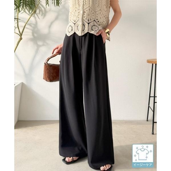 型番：EV1240126ブランド：クラシカルエルフ商品名：【Classical Evon】【イージーケア素材】イージーケアタックパンツ(セットアップ可能)カラー：モカ/ブラック/ライトベージュ