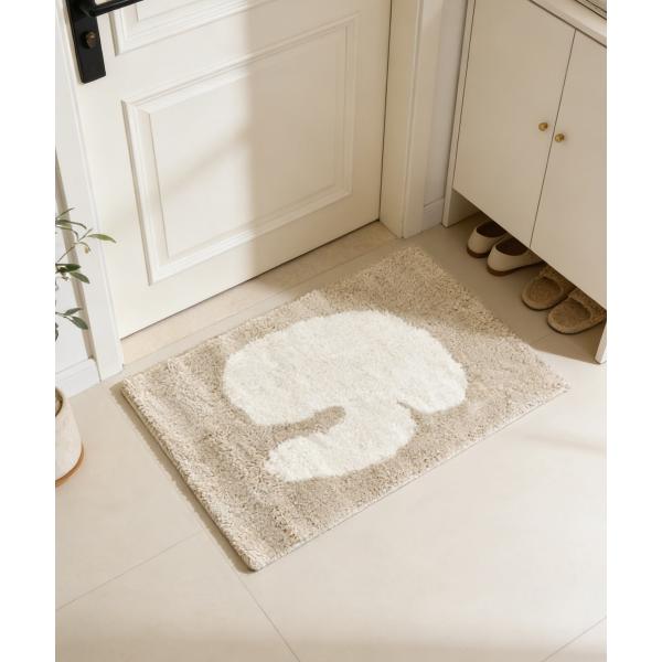 型番：morsd459aブランド：アイモハ商品名：【aimoha HOME】　シンプルデザインラグマットカラー：ブラック/キャメル