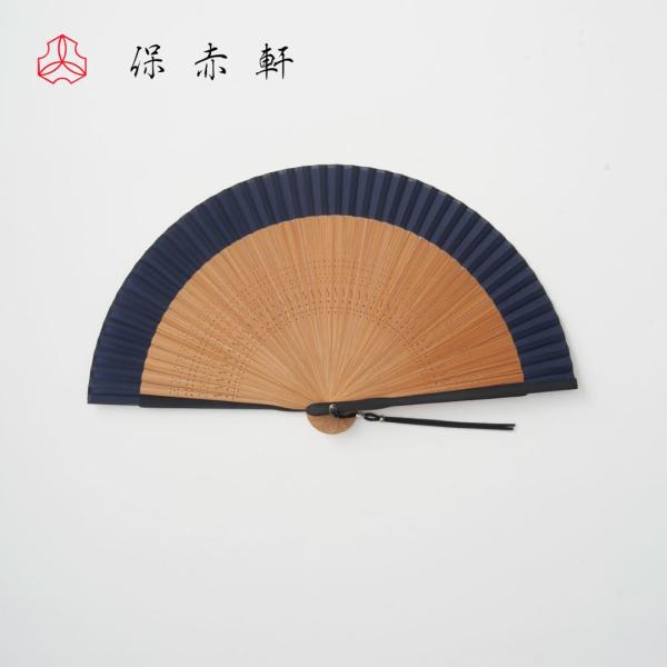 型番：550023105ブランド：保赤軒商品名：【扇子】保赤軒｜スリムカラー：ネイビーブルー/緑